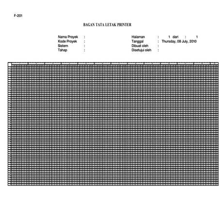 F 201 bagan tata letak printer | DOC