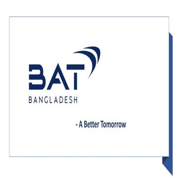 Bat Bangladesh A better tomorrow finance | PPT