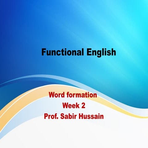 F.E Word formation The process of creating | PPTX