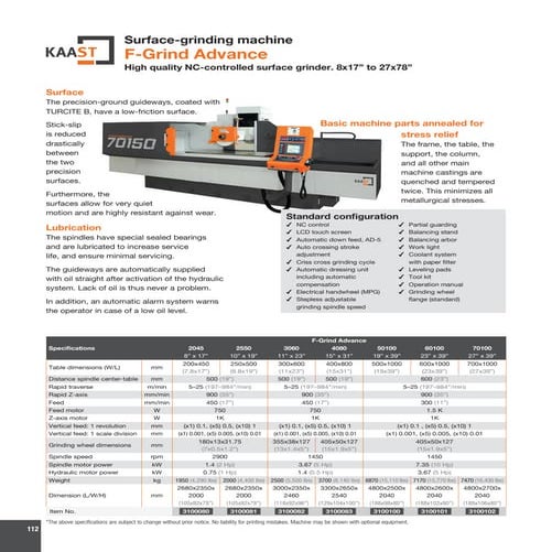 F-Grind V Surface Grinding Machine | PDF