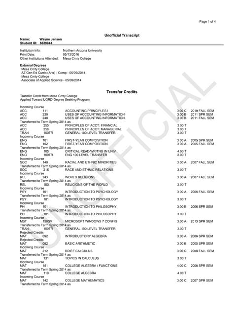 CTU Transcript | PDF
