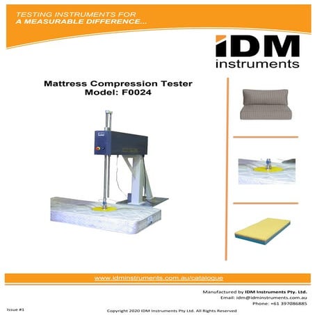 Mattress compression tester - IDM | PDF