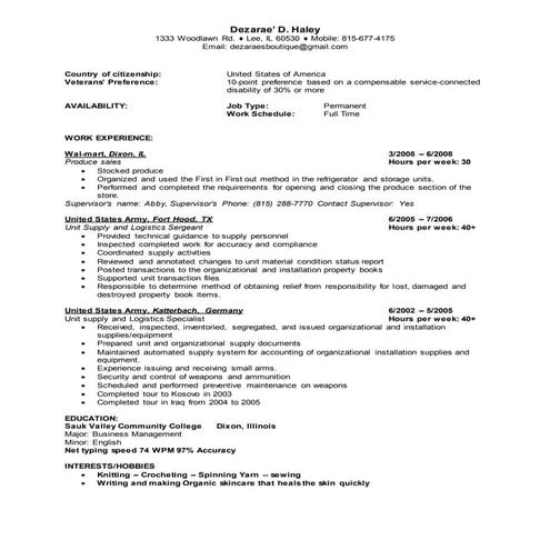 Dezarae resume | PDF