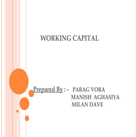 working capital | PPT