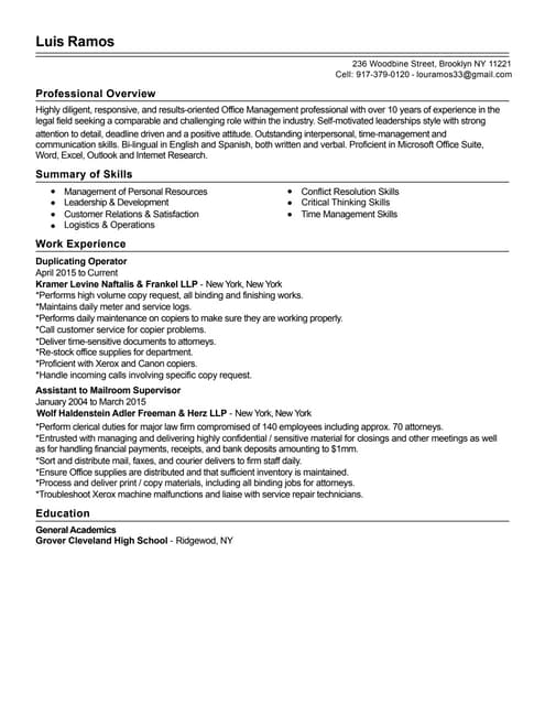 Secretary Resume | DOCX | Business | Business and Finance