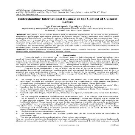 Cultural differences in business | DOCX