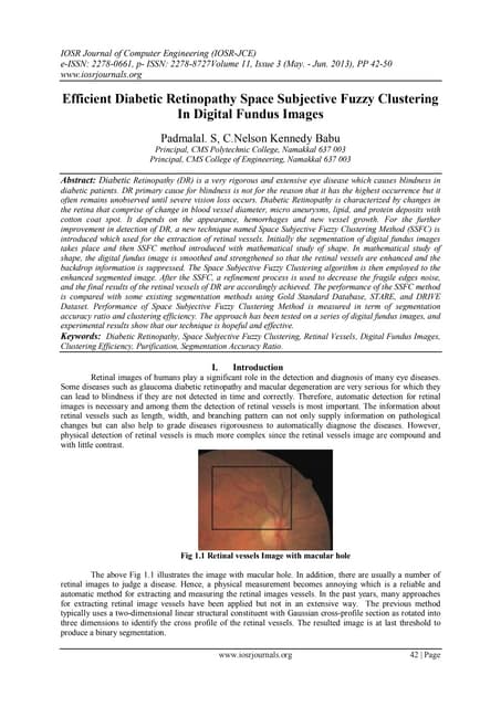 FEATURE EXTRACTION TO DETECT AND CLASSIFY DIABETIC RETINOPATHY USING FUNDAL IMAGES | PDF