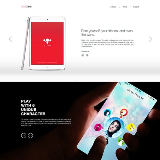 youdare universal mobile app ios, android, ipad UI/UX design | PPT
