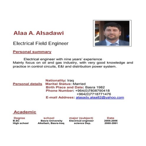 Alaa cv update | PDF | Science