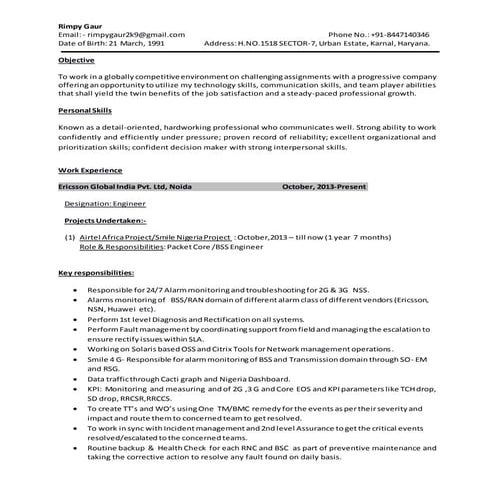RimpyGaur resume1 | PDF