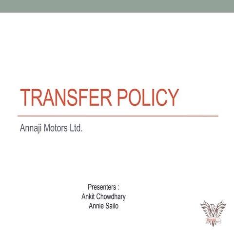 Transfer Policy | PPTX | Business | Business and Finance