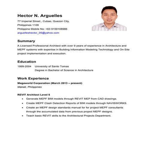 Student Resume Sample Filipino