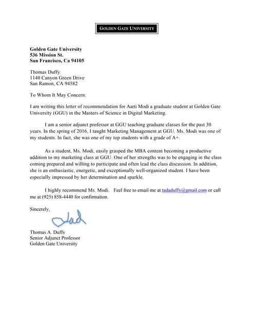 Recommendation Letter # 2 | DOC