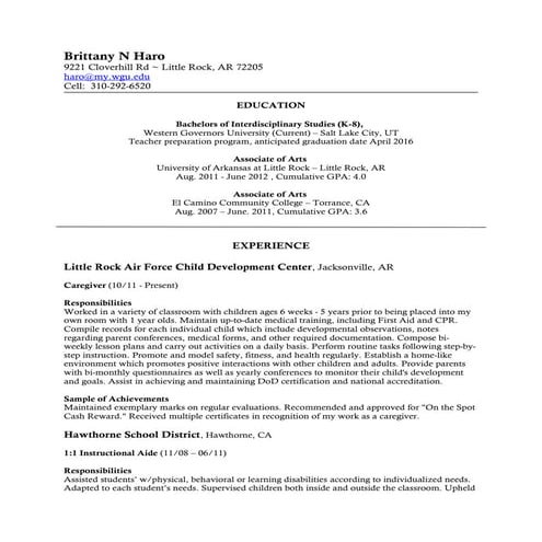 wgu resume | PDF