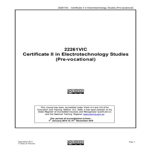 Cert II in Electrotechnology-expert panel report. | DOCX | Professional ...