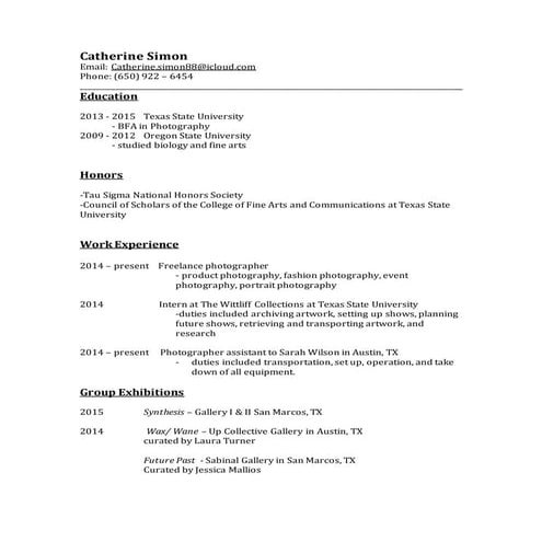 art CV | PDF