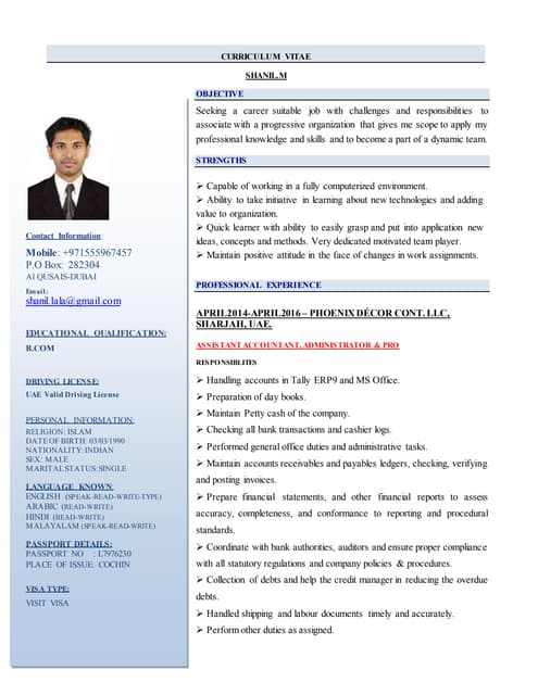 CV-ANFAL SALIM | PDF