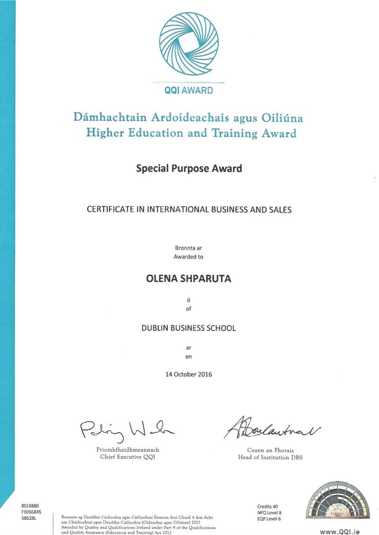 DBC Certificate