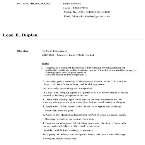 CV - Peter Odedo (PDF) | PDF