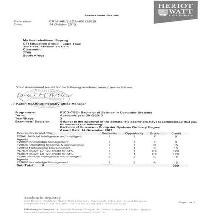 3rd Year Results | PDF