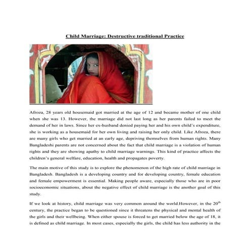 Child Marriage | PDF