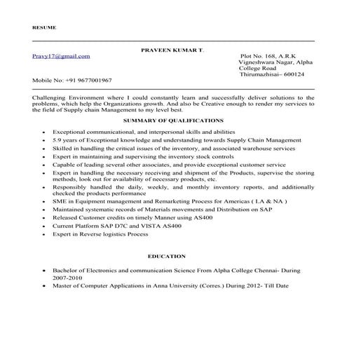 Brandon Mize Resume | DOC