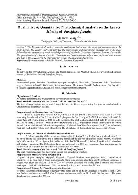Estimation of total phenols | PPT