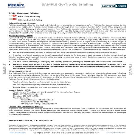 Sample Go_No Go - Pakistan, Hyderabad(OPKD) | PDF | Air Travel | Travel ...
