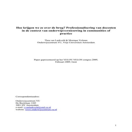 Meesterproef de motivatie voor verandering | PDF