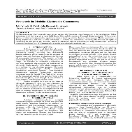 Protocols in Mobile Electronic Commerce | PDF
