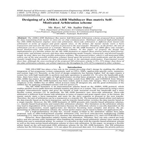 Designing of a AMBA-AHB Multilayer Bus matrix Self-Motivated ...