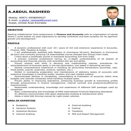 Abdul Rasheed M com | DOC