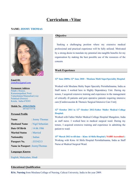 Tamil Resume Template | PDF