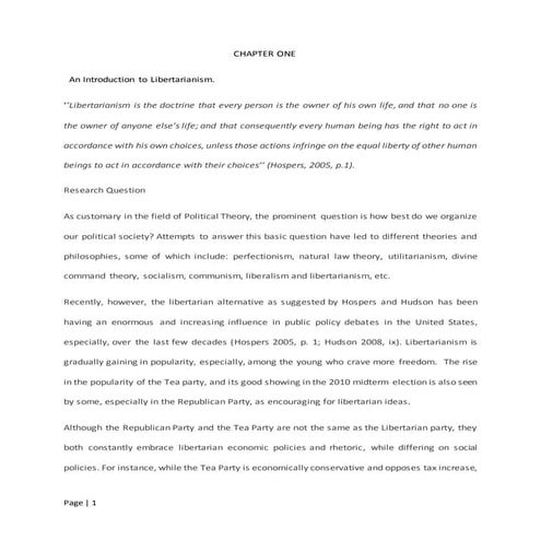 An Introduction to Libertarianism | DOCX