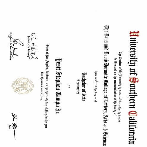 USC degree | PDF