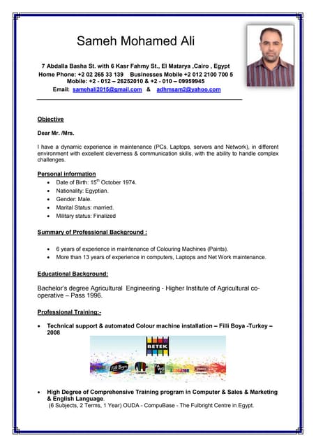 Cementing equipment operator cv | PDF