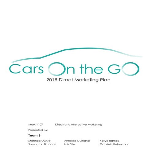 Cars on the Go - Project | PDF