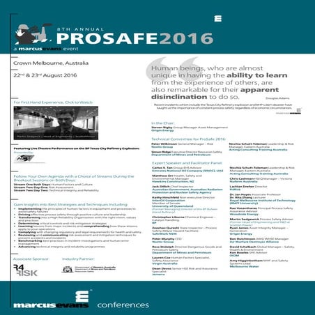 8th Annual Prosafe 2016 | PDF