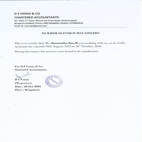 WORK EXPERIANCE LETTER | PDF