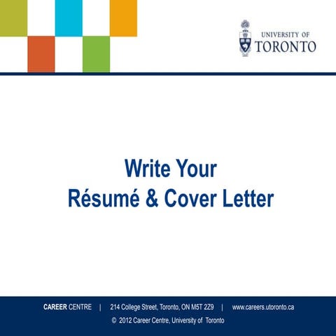 Resume and cover letters workshop presentation | PPT