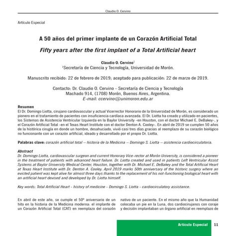 A 50 anos_del_primer_implante_de_un_corazon_artificial_total | PDF