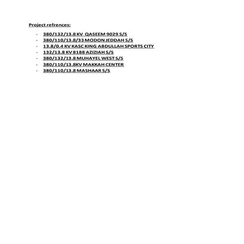 Project refrences | PDF