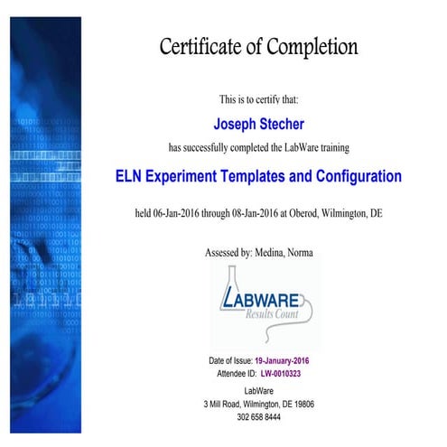 Labware ELN Cert | PPT