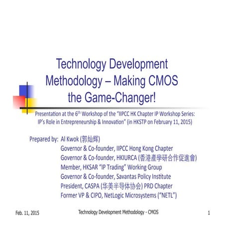Technology Development Methodology – CMOS as a game-changer | PDF