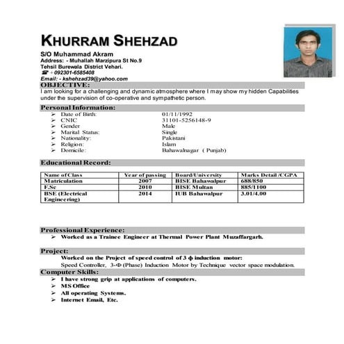 Khurram Shehzad cv new | DOCX