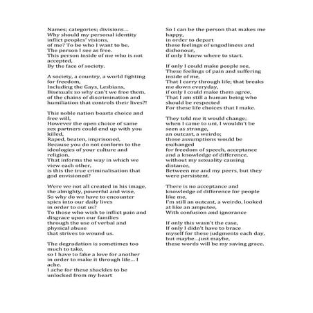 Discrimination poems | PDF