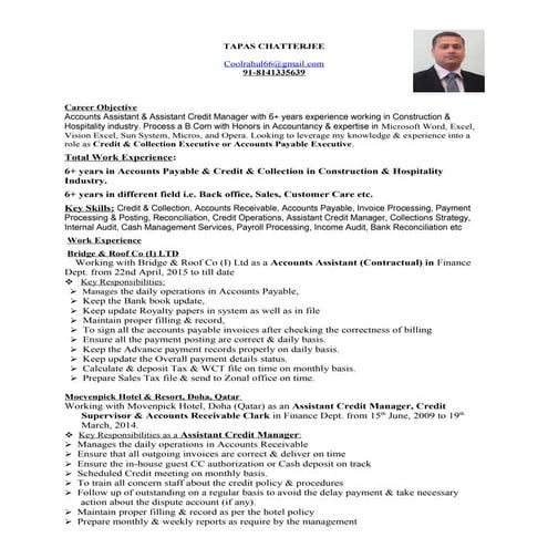 Tapas Chatterjee CV | PDF