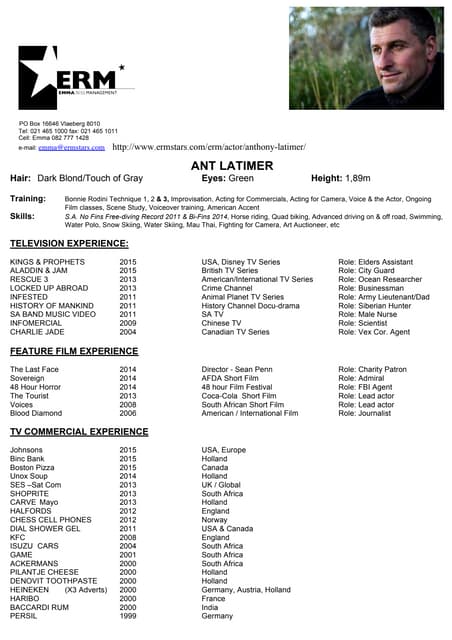 ACTING CV august 15 | DOCX