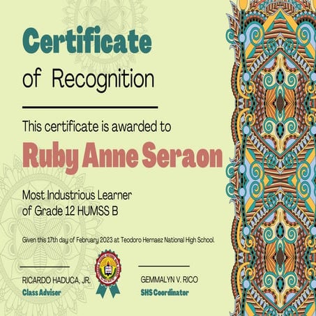 Certificates samples | PDF