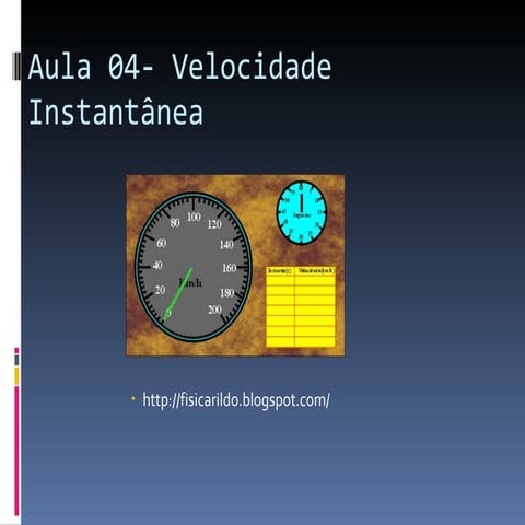 F1 aula04-velocidade instantânea- | PPT | Physics | Science
